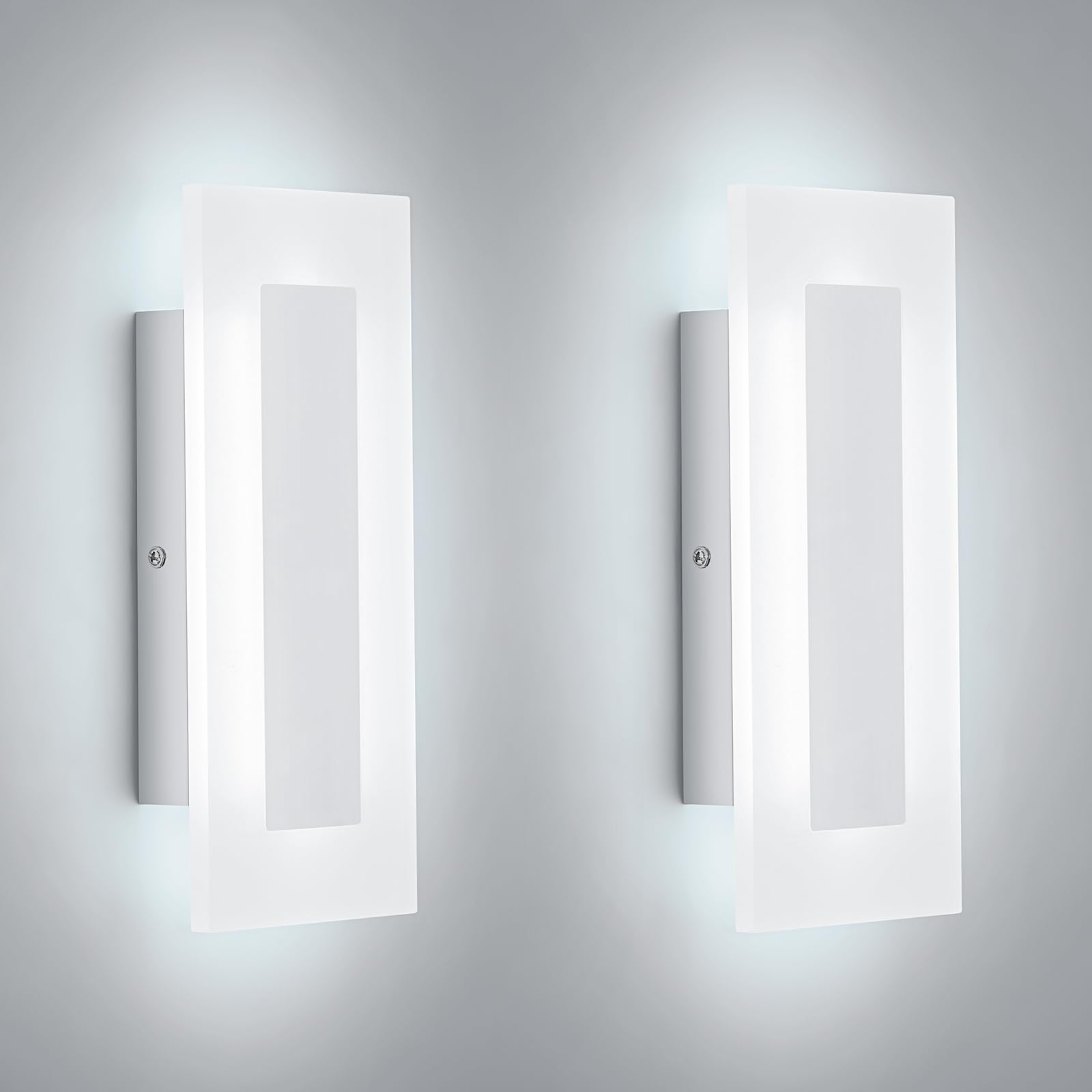 LMQNINE Modern Dimmable LED Wall Sconces Set of Two with 10%-100% ...