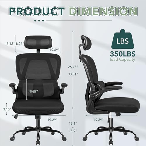 Snapklik.com : Shahoo Ergonomic Office Chair, Breathable Mesh Seat ...