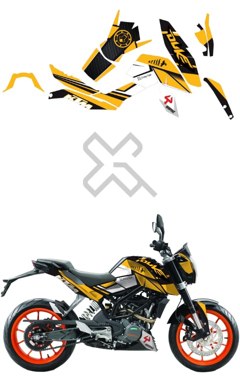 Grayfixx Duke 125 Bs4 Full Graphics | Duke 200 Full Body Decal : Amazon ...