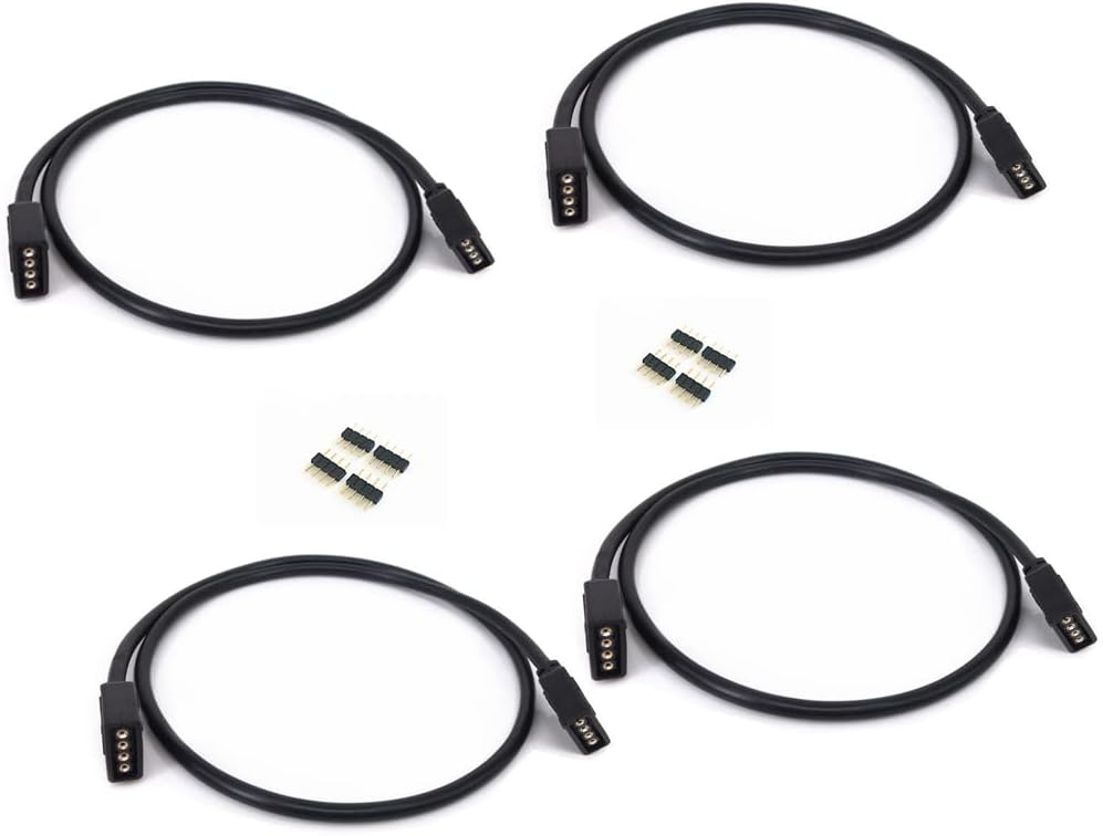 Amazon.com: LYLLA 4 Pcs 90cm Extension Cable Wire Cord Set for LED Glow ...