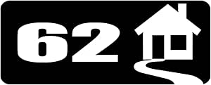 HOUSE NUMBER 62 - Vinyl Sticker/Decal [Black] 20x8cm - Front Door ...