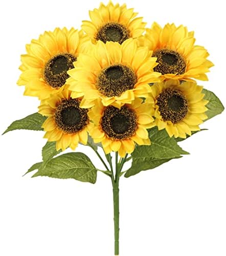 Amazon.com: 1 Pcs 19.68inch Yellow Artificial Sunflower with Stems ...