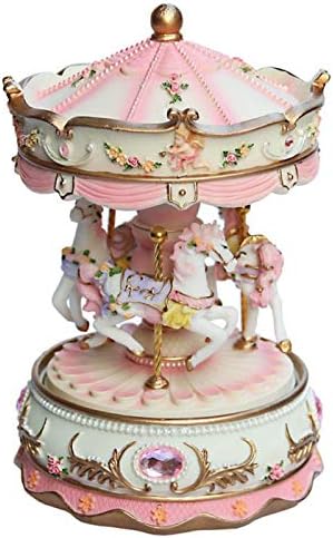 Carousel Music Box, Luxury Color Change LED Music boxes, Luminous Light ...
