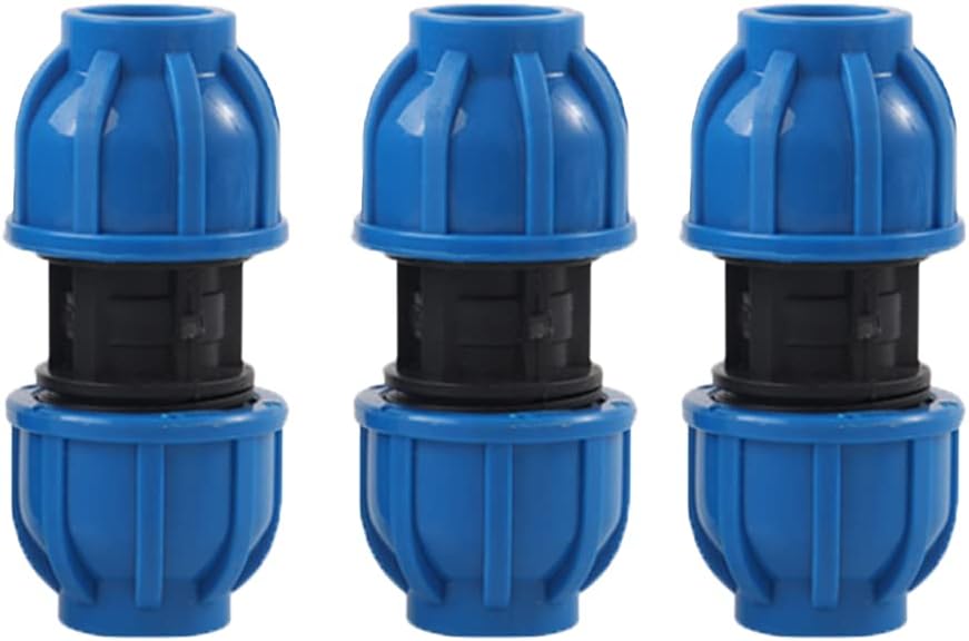 HAITAI 3Pcs PE Plastic 20mm to 20mm Straight Water Pipe Connector Pipe ...