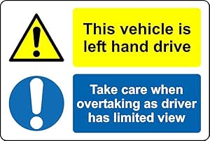 This vehicle is left hand driver take care when overtaking as driver ...