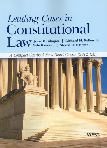 Amazon.com: Leading Cases in Constitutional Law, A Compact Casebook for ...