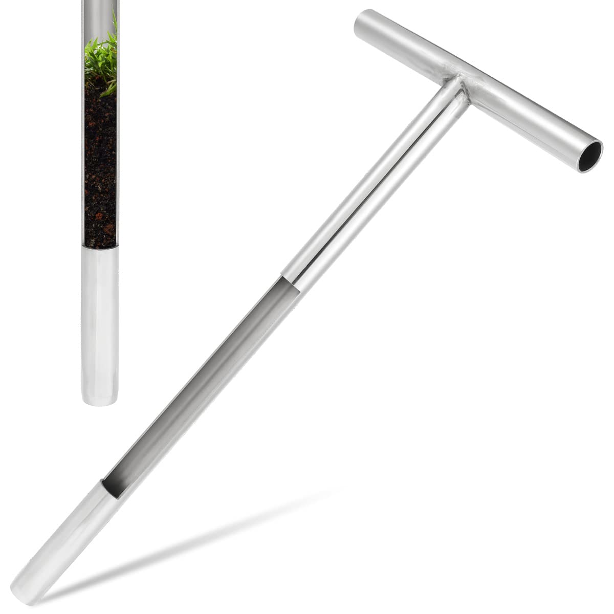 Buy Lieonvis Soil Sampler Probe, Stainless Steel T-Style Handle 20 Inch ...