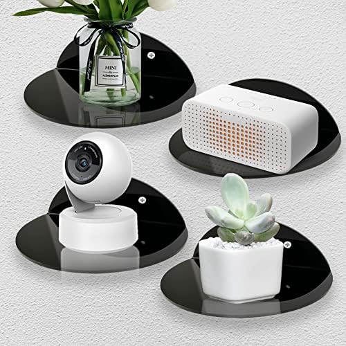 Violotoris 2 PCS Acrylic Floating Small Wall Shelves,Mini Wall Mounted ...