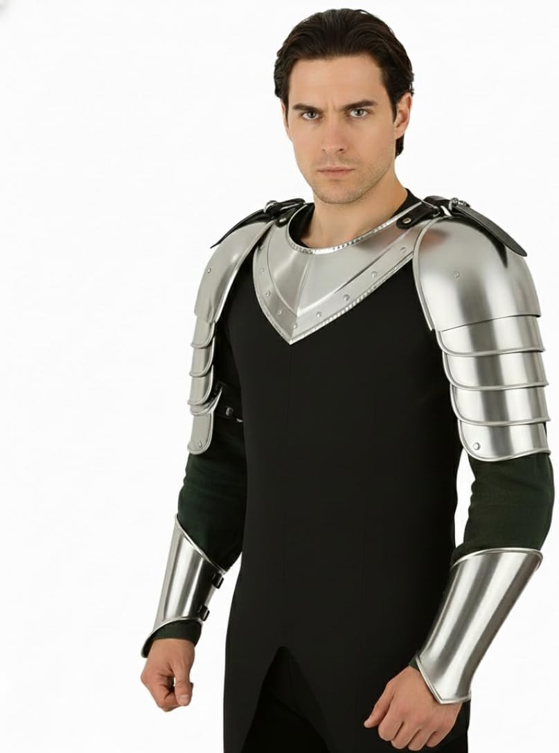Amazon.com: REDSKY TRADER Medieval Iron Gorget Spaulders Arm Shoulder ...