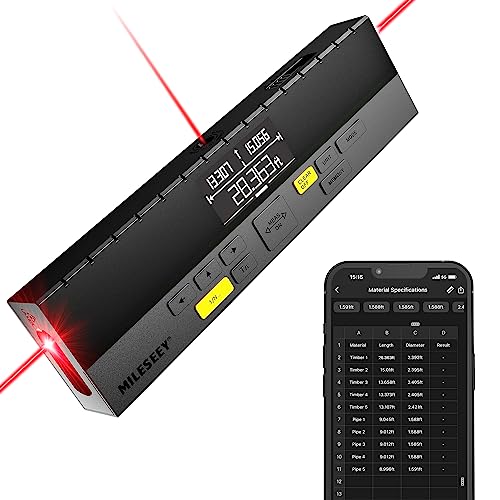Bilateral Laser Measurement Tool,MiLESEEY 390Ft Dual Laser Measure with ...