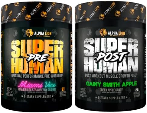 Amazon.com: ALPHA LION Superhuman Pre Workout Powder & Post Workout ...