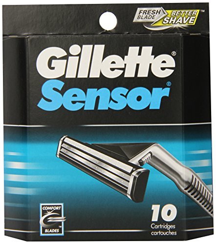 Amazon.com: Gillette Sensor Cartridges 10 Count by Gillette : Beauty ...