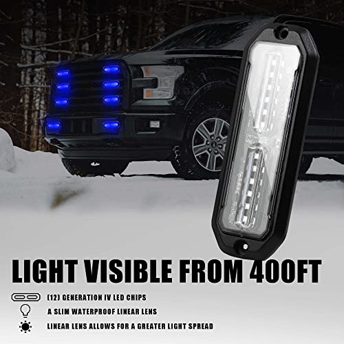 Snapklik.com : 8pcs 12 LED Surface Mount Strobe Lights, Firefighter ...