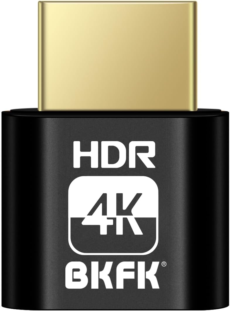 Amazon.com: BKFK HDMI Dummy Plug 4K HDR,Virtual Monitor EDID Emulator ...