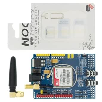 Amazon.com: SIM900 GPRS/GSM Shield Development Board Quad-Band Module ...