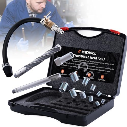 Amazon.com: Spark Plug Thread Repair Kit, 38900 Two Valve Tool Kit for ...