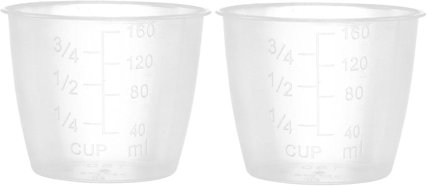 Amazon.com: 2 Pieces Plastic Transparent Rice Measuring Cups 160ml 3/4 ...