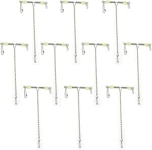 Amazon.com : ZLXHDL 10pcs 3 Way Swivels Fishing Tackle T-Shape Swivels ...