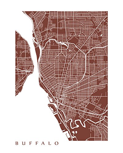 Amazon.com: Buffalo Map Print : Home & Kitchen