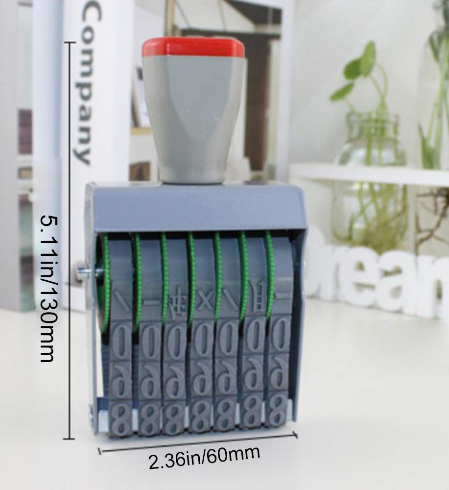 7 Lines Numbering Stamp, Adjustable Date Stamp,Labels Stamps, Rolling ...