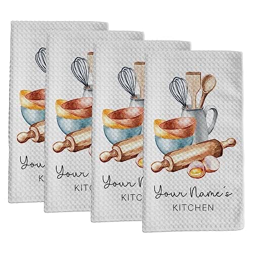 Amazon.com: Personalized Kitchen Towel | Custom Tea Towel | Watercolor ...