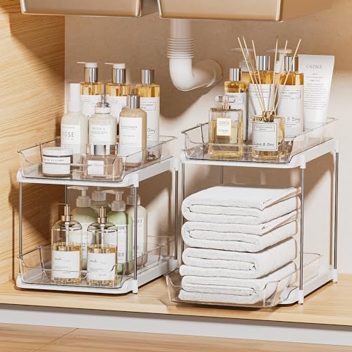 Snapklik.com : Delamu 2 Sets Of 2-Tier Multi-Purpose Bathroom Under ...