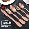 Amazon.com | HaWare Copper Silverware Set, 20-Piece Stainless Steel ...
