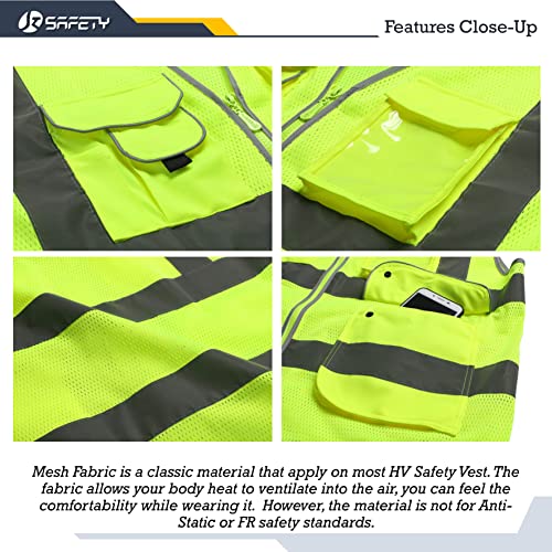 Snapklik.com : JKSafety 9 Pockets Class 2 Security Hi-Vis HQ Mesh Lite ...