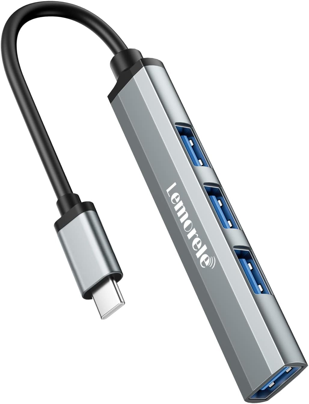 Amazon.com: Lemorele USB C Hub 4 Port USB 3.0*1 Hub, 2.0*3 Hub Splitter ...
