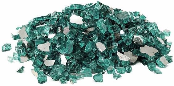 Amazon.com: Starfire Glass 1/4" Broken Azuria Reflective Fire Glass ...