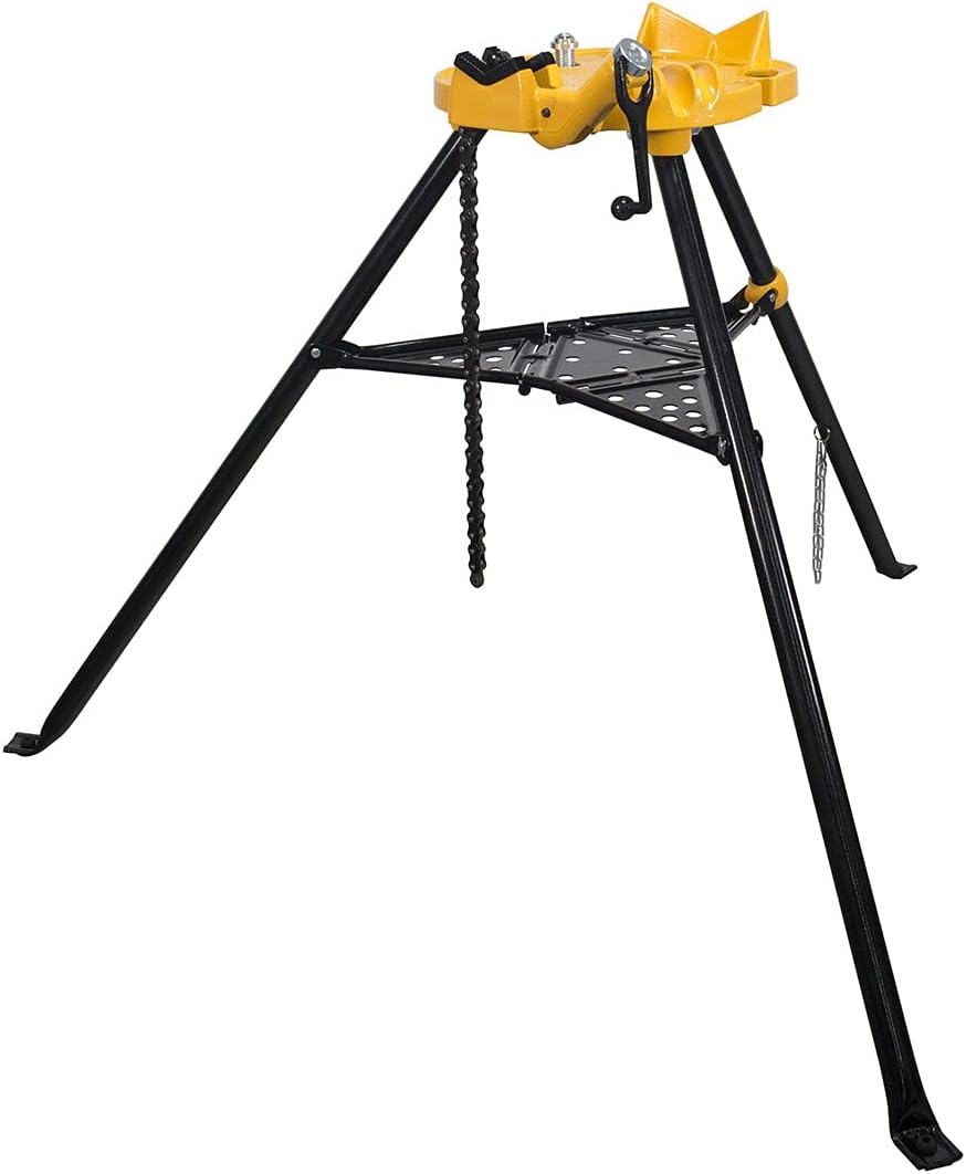 Steel Dragon Tools 72037 6" Portable Tripod Pipe Chain Vise Stand Model ...
