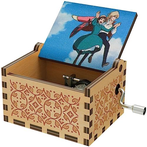 Howl's Moving Castle Wood Music Box,Anime Theme Music Merry Go Round of ...