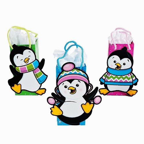 Amazon.com: Playful Penguins Party Gift Bags - 12ct : Cell Phones ...