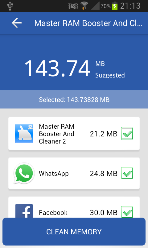 Master RAM Booster & Cleaner 2 - App on Amazon Appstore