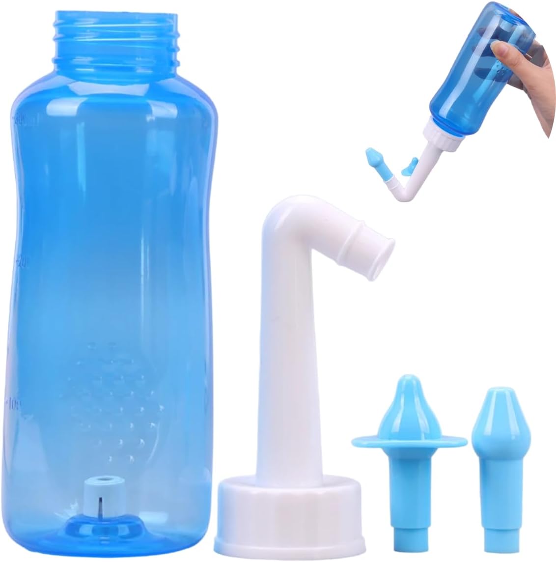 Garrafa de Lavagem Nasal Irrigador Limpador Nasal 300ml Com 2 Bicos ...