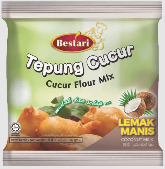 Amazon.com: Bestari Cucur Flour Mix (Coconut Milk) 160g - Bestari Cucur ...