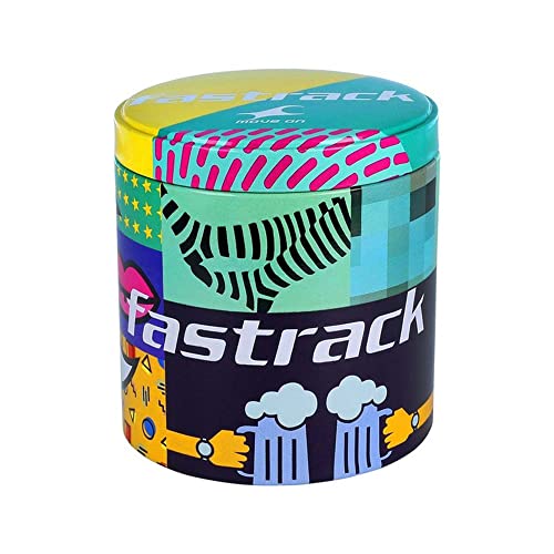 Fastrack Mens 55.50 x 11.30 x 48 mm Space-Disc Hand Black Dial Leather ...