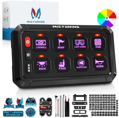 Amazon.com: MICTUNING P1s RGB 5 Inch 12 Gang Switch Panel, High Power 5 ...