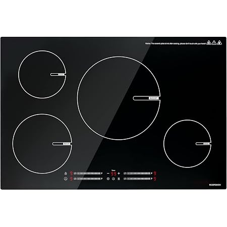 Amazon.com: ECOTOUCH 4 Burner Induction Cooktop 30 inch with Booster ...