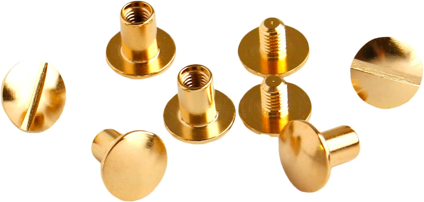 Amazon.co.jp: 日本紐釦貿易(Nippon Chuko) ネジ式カシメ 足長タイプ φ8mm 4個入 ゴールド LGK10-G ...