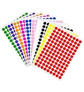 Amazon.com : Ouzoustate 3500 PCS Colored Dot Stickers 3/4 Inch Circle ...