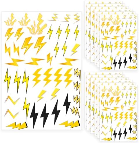 Amazon.com: 1080 Pcs Lightning Bolt Stickers,Flash Weather Birthday ...