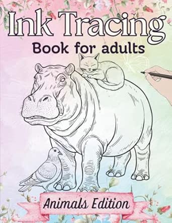 Amazon.com: Ink Tracing Book for Adults - Animals Edition: Calming ...