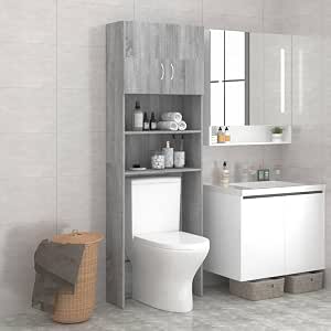 Modern Wooden Tall High Over Washing Machine Storage Cabinet With 2 ...