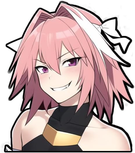 Amazon.com: Astolfo Smirk Bust Peeker Vinyl Sticker, UV Resistant ...