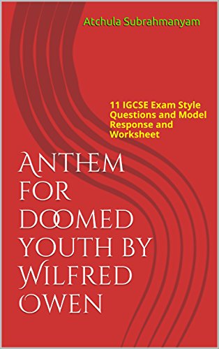 Amazon.com: Anthem for Doomed Youth by Wilfred Owen: 11 IGCSE Exam ...