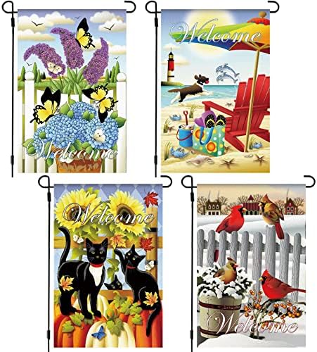 Amazon.com : Anley Double Sided Premium Garden Flag, Seasonal Garden ...