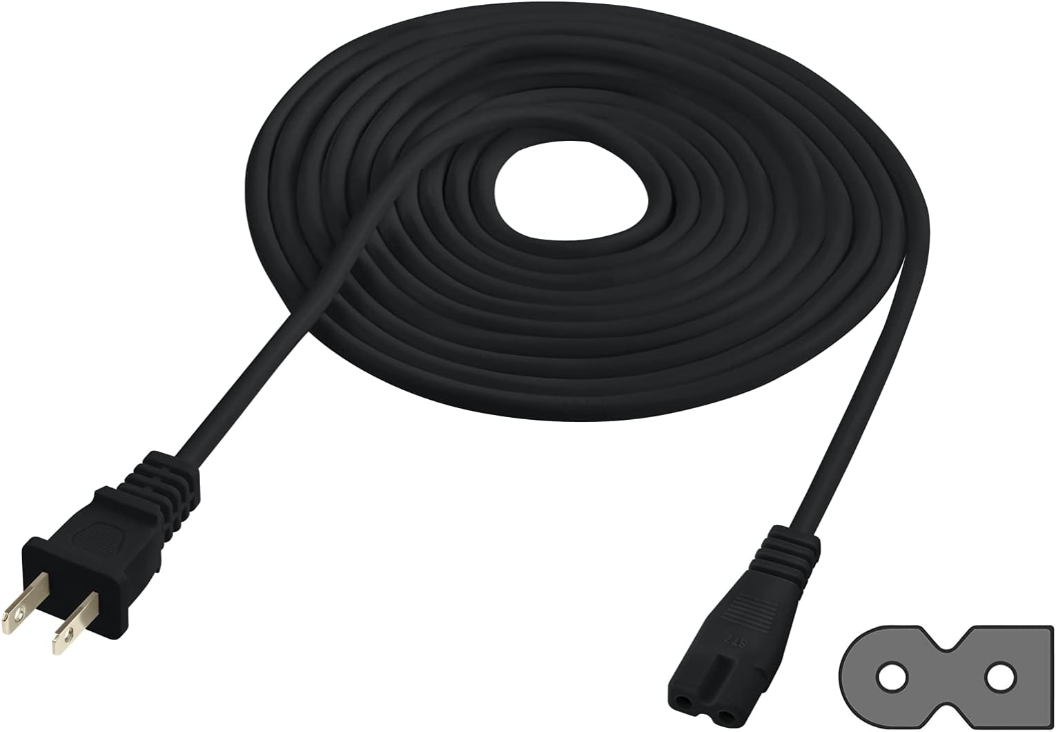 Amazon.com: BICMICE 15Ft Extra Long 2 Prong Polarized Power Cord for ...