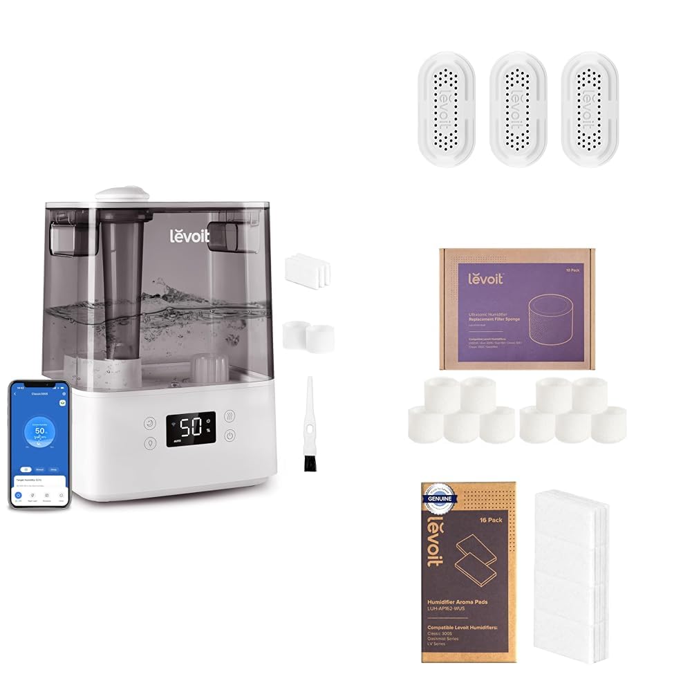 Amazon.com: LEVOIT Classic 300S Humidifier, 3-pack Water softner, 10 ...