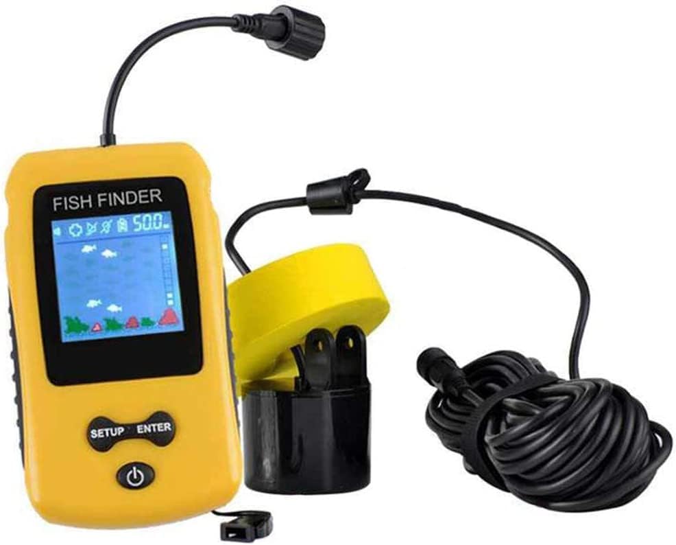 Amazon.co.jp: NikkOh 魚群探知機 ポータブル 魚探 釣り道具 バス釣り ワカサギ釣り 有線ソナーセンサー カラー液晶 ...